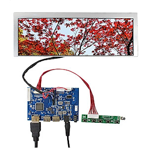 VSDISPLAY 9.1" 9.1 Inch 822X260 LCD Screen LQ091B1LW01 with HD-MI USB LCD Controller Board VS-TY2660H-V818