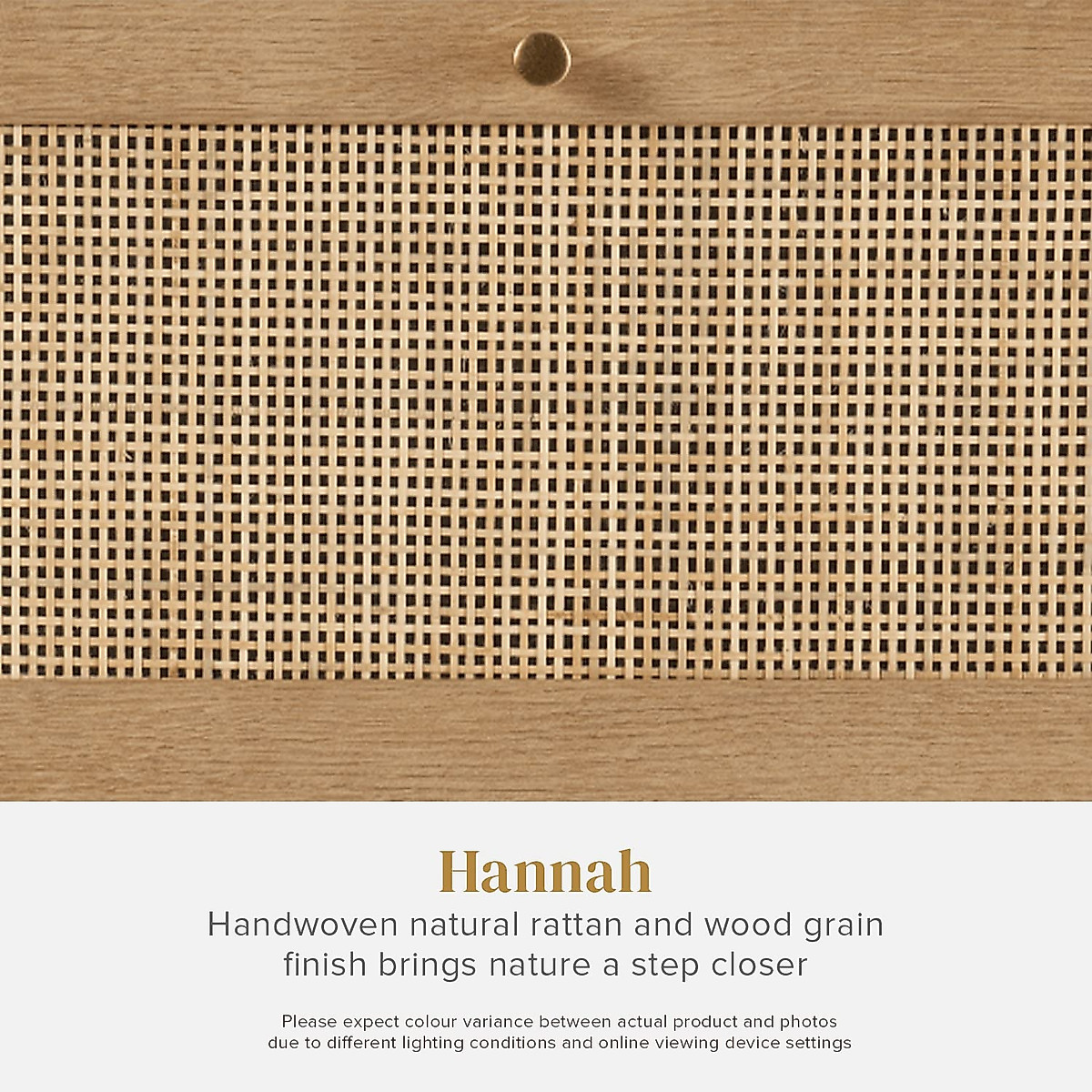 mopio Hannah Floating Nightstand, Natural Rattan Farmhouse Boho Wall Mounted Space Saving Bedside Tables, Nightstands, Drawer with Spacious Storage, for Bedroom, Living (Single)