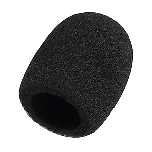 Foraineam 40 Pack Foam Mic Covers Handheld Microphone Windscreen Black Mic Sponge Foam Cover Shield
