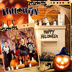 MTLEE 12 Pcs Large Halloween Ghost Candles 3 Inch Candles for Home Dinner Table Decoration Gifts Ghost Soy Candles for Halloween Party Supplies(Ghost)