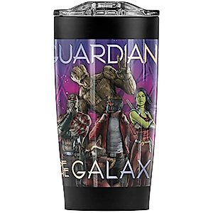 Logovision Guardians of the Galaxy The Guardians Stainless Steel Tumbler 20 oz Coffee Travel Mug/Cup, Vacuum Insulated & Double Wall with Leakproof Sliding Lid
