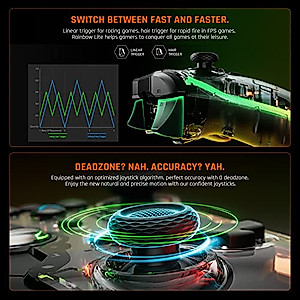 Wired Gaming Controllers, BIGBIG WON Rainbow Lite Controller for PS4 via R90 Game Controllers