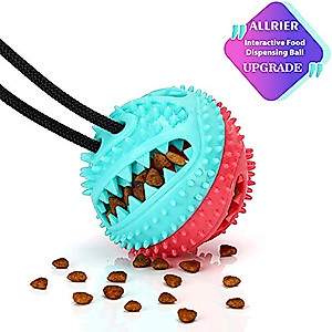 Dog Toys for Aggressive Chewers,Interactive Dog Toys Tug of War, Mentally Stimulating Toys for Dogs, Puppy Teething Toys for Boredom, Dog Puzzle Treat Food Dispensing Ball Toys for Small Large Dogs