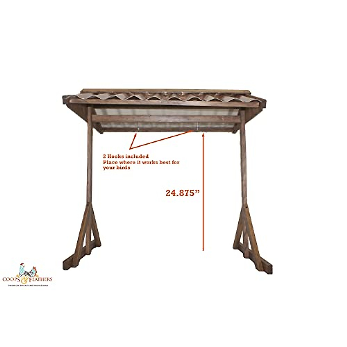 Coops & Feathers Food & Water Shelter-Keep Birds from Roosting on Feeders/Waters and & Prevent Food from Getting Wet