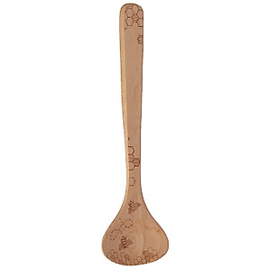 Talisman Designs Laser Etched Beechwood Honey Bee Design | Fork & Spoon Serving, Salad Server Set, Tool | Small Wooden Utensils
