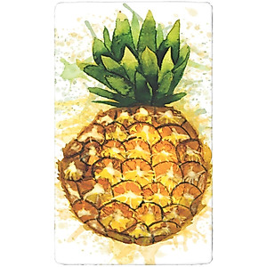 Pineapple Themed Fitted Crib Sheet,Standard Crib Mattress Fitted Sheet Soft Toddler Mattress Sheet Fitted-Baby Crib Sheets for Girl or Boy,28“ x52“,Olive Green Orange Mustard