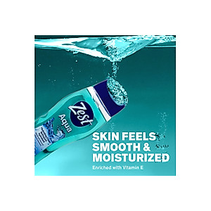 Zest Aqua Hydrating Body Wash, 18 Fl Oz (Pack of 6) - Moisturizing & Refreshing Shower Gel, Easily Lathers for a Relaxing Bubble Bath - Foaming & Exfoliating Skin Cleanser for a Smooth & Clean Skin