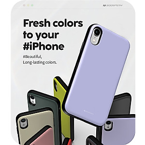 GOOSPERY iPhone XR Wallet Case with Card Holder, Protective Dual Layer Bumper Phone Case - Lilac Purple