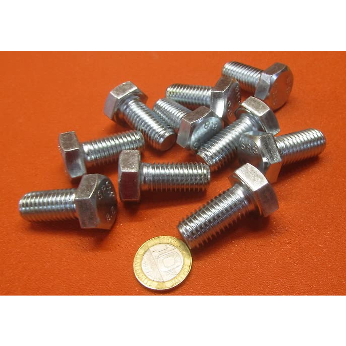 Class 8.8 Zinc Steel Bolts FT M14 x 2 mm x 30 mm Long 10 pcs