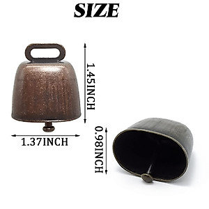 YOOHUA 16PCS Cow Horse Sheep Grazing Copper Bells Small Brass Bells Cattle Goat Farm Loud Bronze Bell Long Distance Horse Sheep Iron Bells