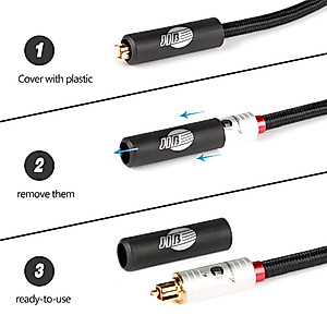 BOAACOUSTIC JIB HiFi Fiber Optical Audio Cable, Toslink Cable Male to Male (S/PDIF) - 6ft/2M