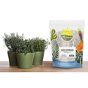 All Natural Seed Starting Mix (4 Quarts), Expert Grade Seed Starter Potting Mix, Start Herbs, Vegetables, and Other Grass