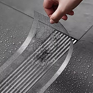 Disposable Shower Drain Cover,Disposable Shower Drain Hair Catcher,Cutable Mesh Shower Drain Cover,DIY Floor Drain Shower Drain Screen with Removal Tool,for Bathroom,Laundry,Bathtub,Kitchen,Sink