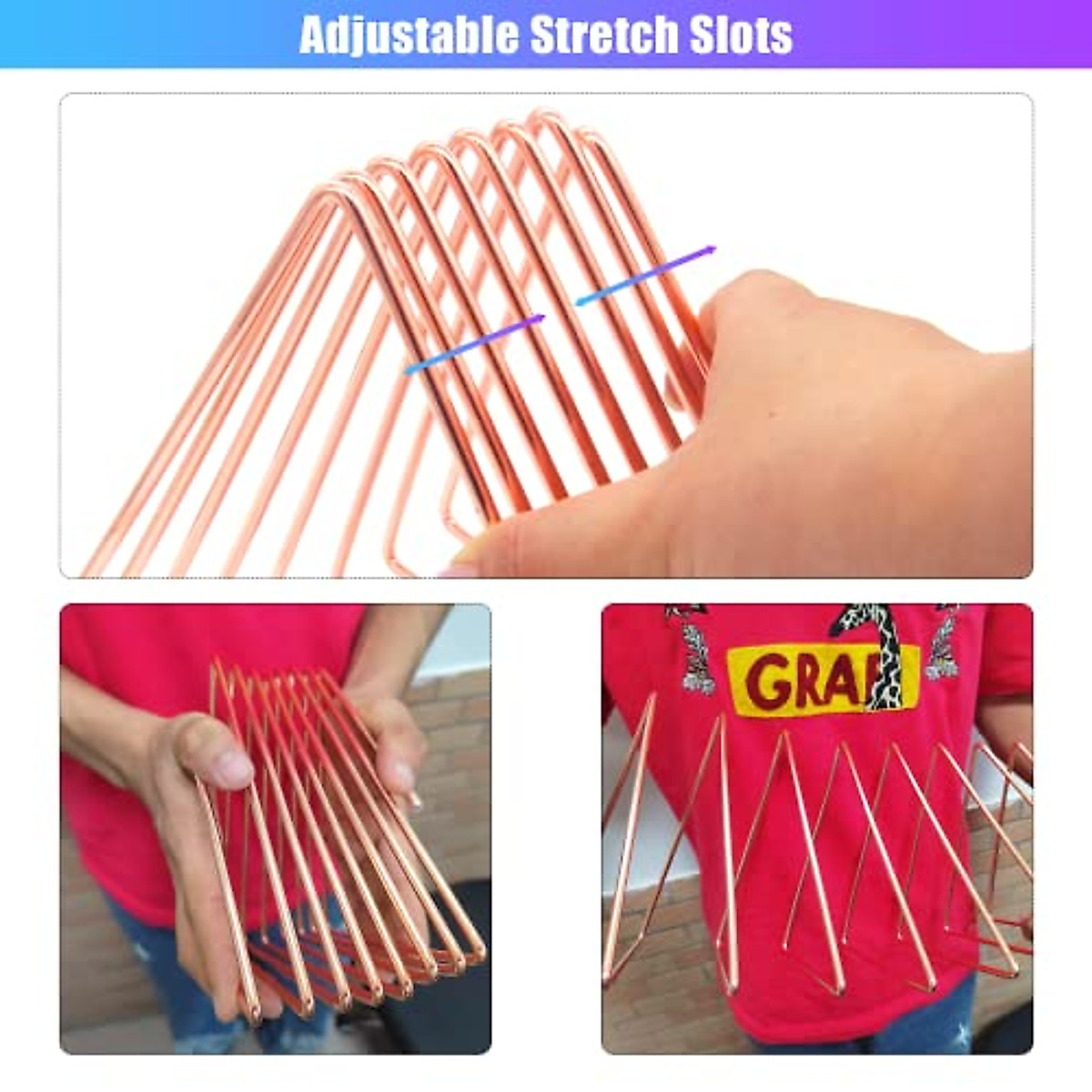 Adjustable Seven-Slot Golden Bookends, Metal Triangular Book Magazine Organizer, Vinyl Record Holder, Office, Desk Decoration