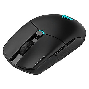 Corsair KATAR Elite Wireless Gaming Mouse - Ultra Lightweight, Marksman 26,000 DPI Optical Sensor, Sub-1ms Slipstream Wireless Connection, Up to 110 Hours of Rechargeable Battery Life - Black