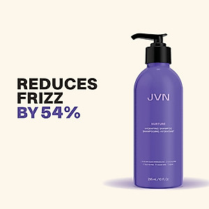 JVN Nurture Hydrating Shampoo, Moisturizing Shampoo for All Hair Types, Detangles & Softens Hair, Made with Clean Hemisqualane (10 Fl Oz)