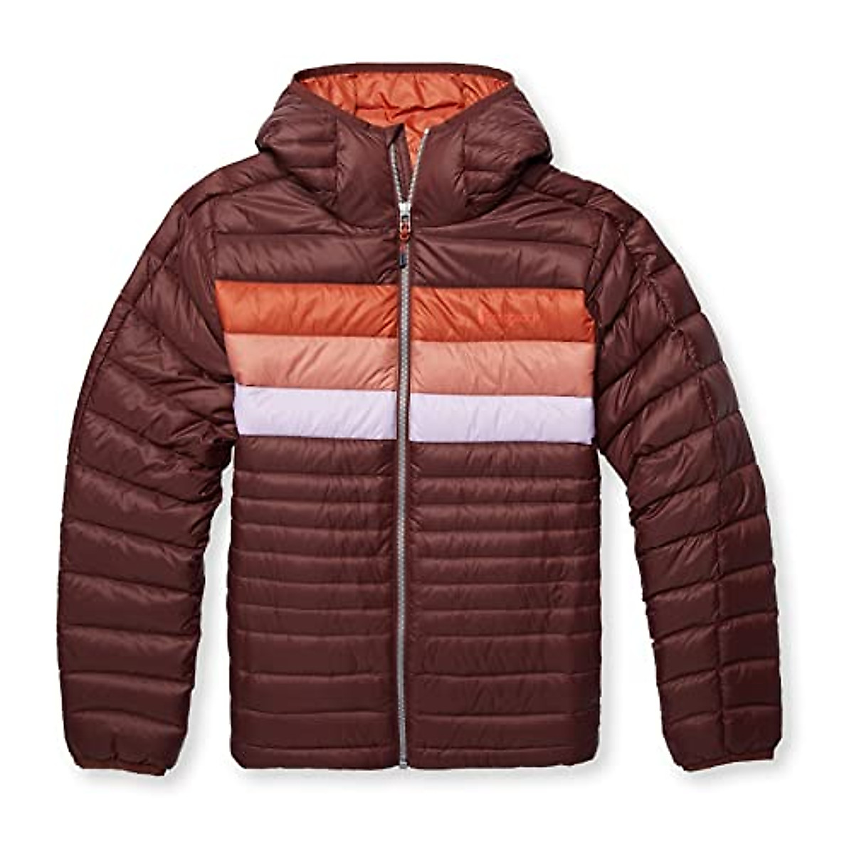 Cotopaxi Fuego Down Hooded Jacket - Women's Chestnut Stripes Small
