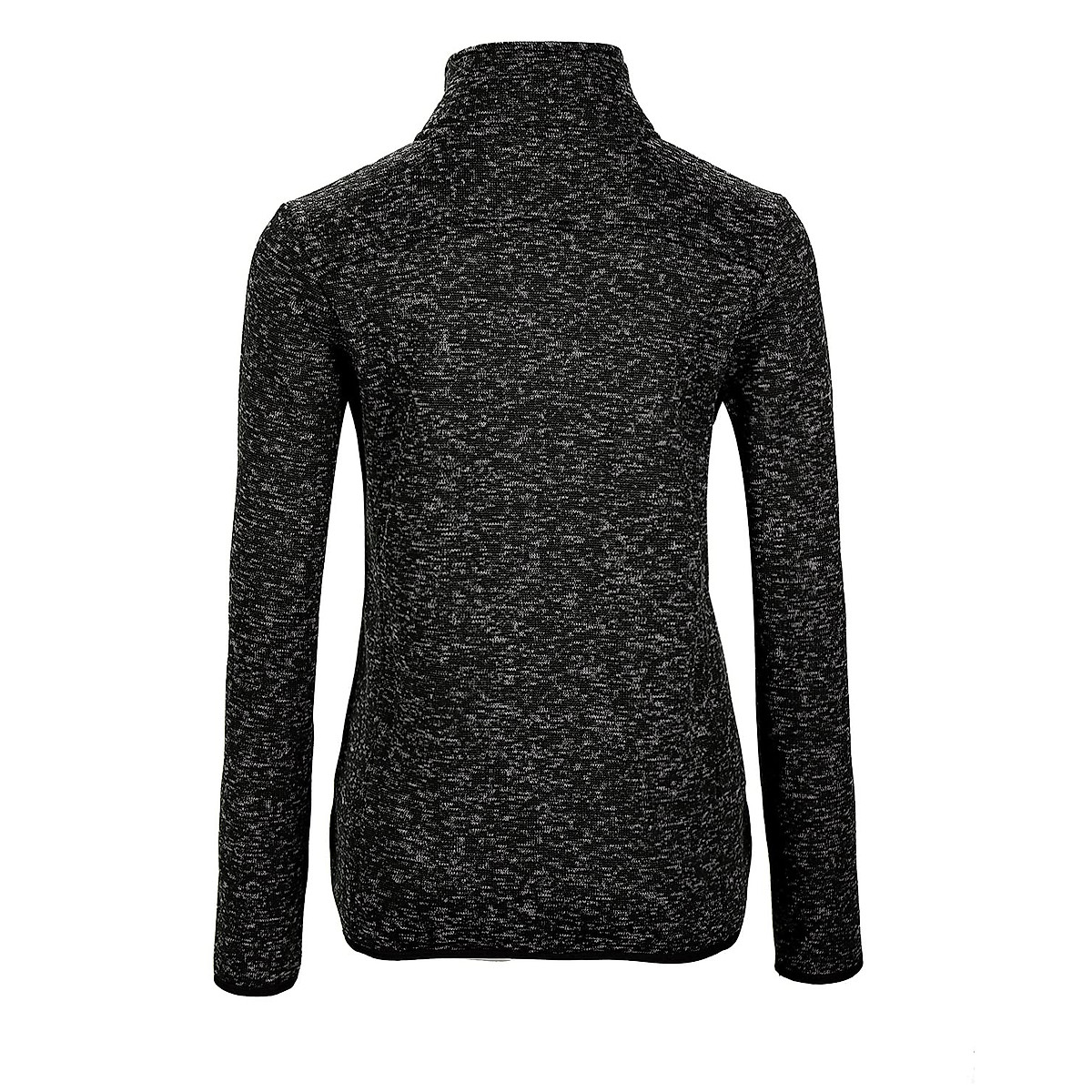 Dolcevida Zip Up Sweaters For Women Fleece Zip Up Speckled Jacket with Pockets (Black Mix, M)