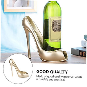COLLBATH 2 Pcs Wine Rack Heel Holder Decorative Bottle Single Wine Heel Holder Wine Bottle Storage Shelf Table Top Fridge Resin Craft Wine Bottle Rack Shoe Individual High Heel