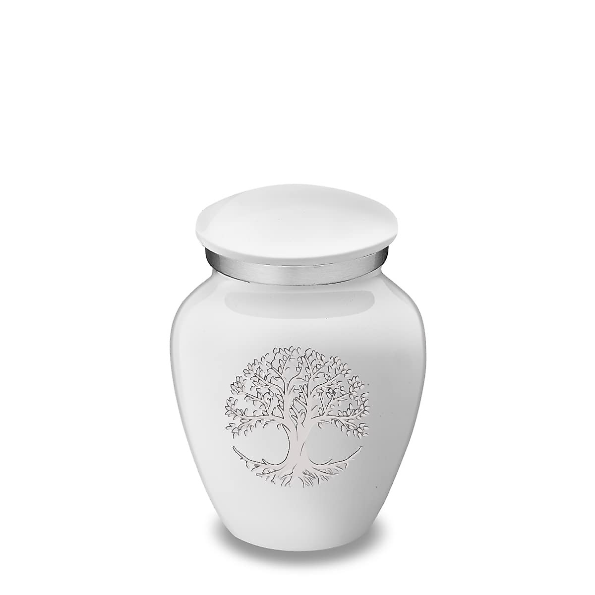 GetUrns Keepsake Embrace Tree of Life Cremation Urn (White)