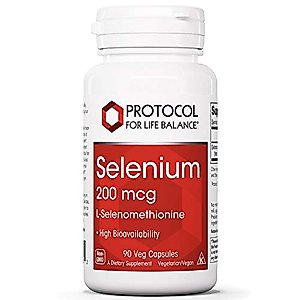 Protocol Selenium 200mcg - Essential Mineral, Immune, Thyroid & Prostate Health - 90 Veg Caps