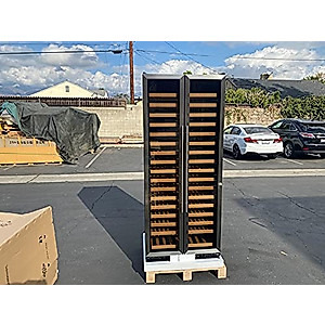 Wine Cooler Refrigerator 2 Glass Door 321 Bottles Dual Zone Reversible Commercial Cooler For Restaurant Bar Grocery Store NSF WI321DD