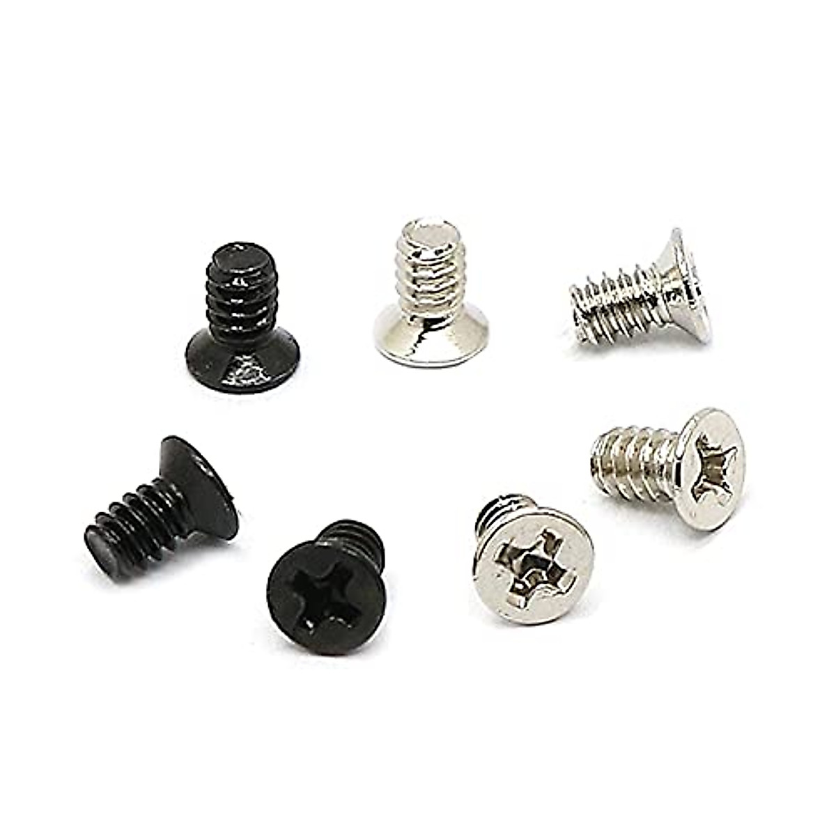 OPYTR Screw Anchors 50pcs Computer PC Case 2.5" 3.5" Inch Hard Drive HDD Caddy Hot Swap Server Tray Mount Screw Flat Countersunk Phillips Head Bolt Anchors (Color : Silver 6 32x6mm)