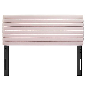 Modway Tranquil Performance Velvet Full/Queen Headboard in Pink
