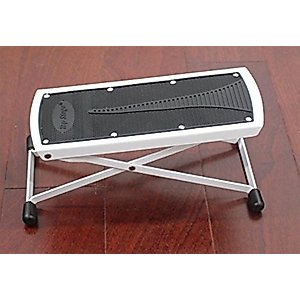 Top Stage 6-Position Height Adjustable Guitar Foot Rest, Color White