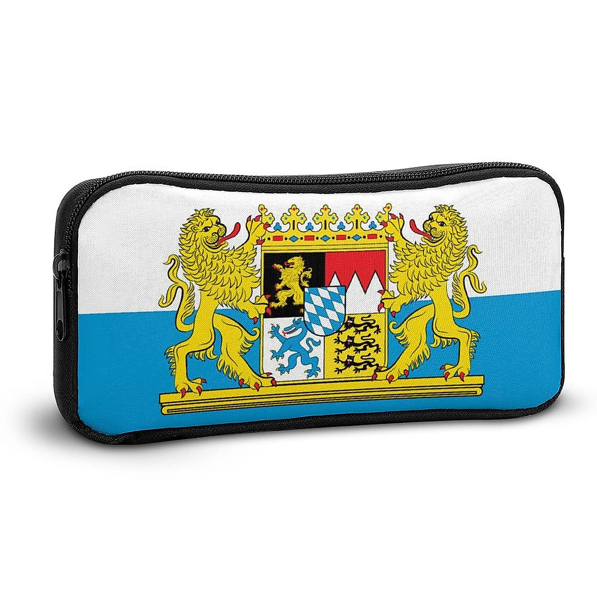 Flag of Free State of Bavaria Pencil Case Stationery Pen Pouch Portable Makeup Storage Bag Organizer Gift