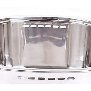 Characin Stainless Steel Dishpan Basin Dish Washing Bowl Bucket Basket Portable Tub Rack (Rounded Rectangle)