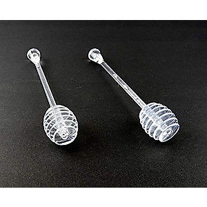 2 Pack BPA Free Honey and Syrup Dipper Stick Server Honey Spoon