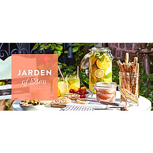 Le Parfait Super Jar - 3L French Glass Canning Jar w/Round Body, Airtight Rubber Seal & Glass Lid (96oz/3 Quarts, Single Jar)