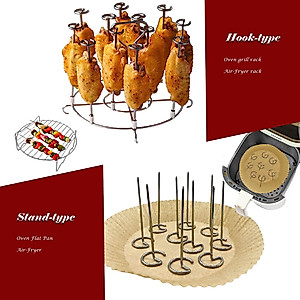BBQ Vertical Skewers Sticks Stainless Steel Barbecue Grill Skewers for Air Fryer Stainless Steel Skewer Stand Air Fryer Grill Accessories