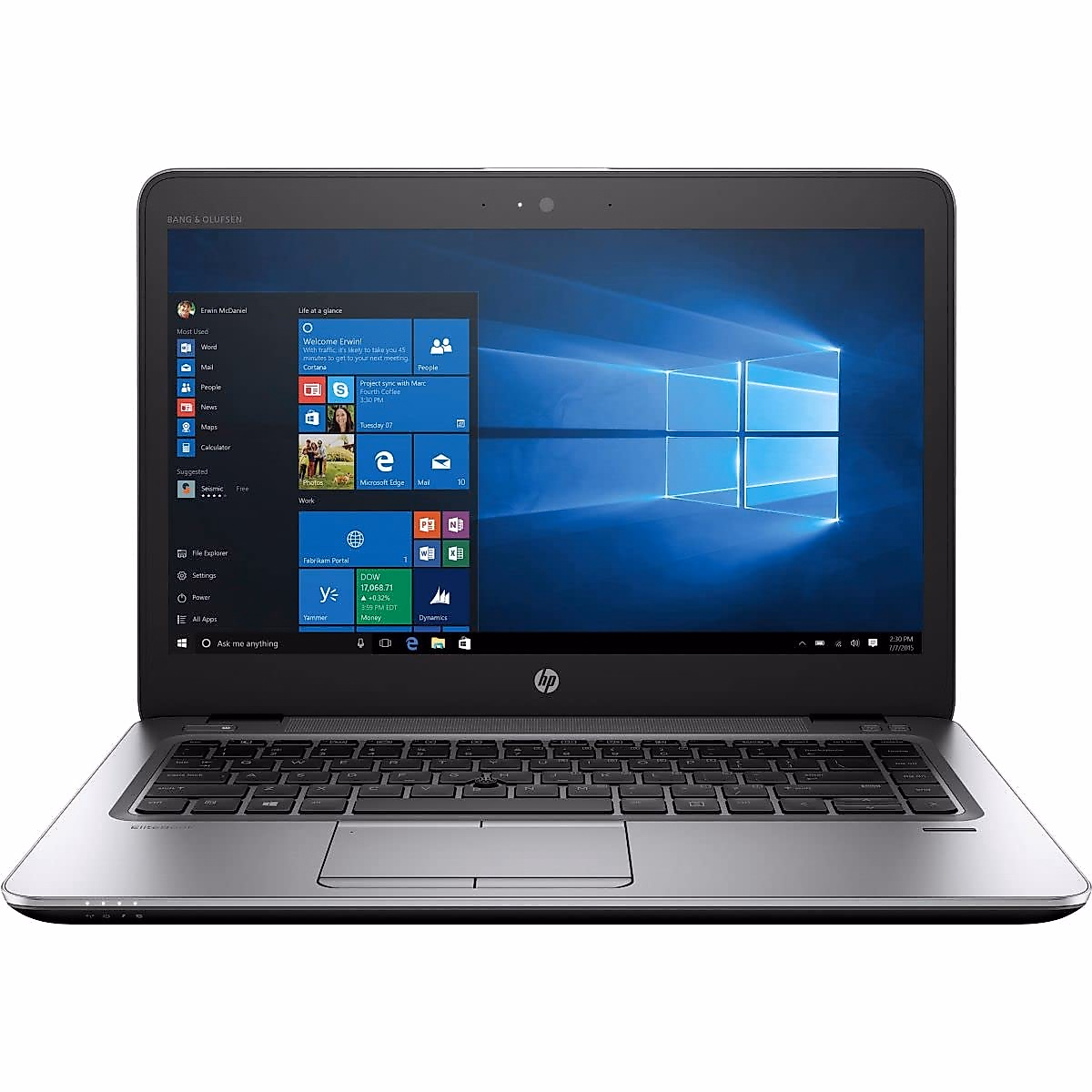 HP EliteBook 840R G4 14 HD Laptop, Core i5-7300U 2.6GHz, 16GB RAM, 512GB Solid State Drive, Windows 10 Pro 64Bit, Webcam (Renewed)