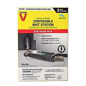 Victor M914 Fast-Kill Brand Ready-to-Use Disposable Mouse Bait Station – 2 Pack
