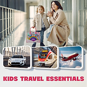 Bouncing Bobo Toddler Busy Board for 1 Year Old + Busy Book for Toddlers 1-3 with 25+ Educational Activities, Airplane Travel Essentials for Kids (Pink)