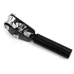 heyous Stainless Steel 7mm Fishing Roller Guide Tip Top Fishing Pole Rod for Sea Boat Fishing Trolling, Black, 7