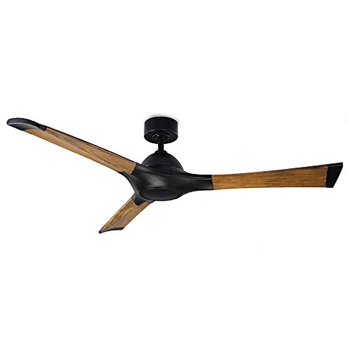 Modern Forms FR-W1814-60L-MB/DK Woody 60 Inch Three Blade Indoor/Outdoor Smart Fan with Six Speed DC Motor and LED Light in Matte Black Finish Works with Nest, Ecobee, Google Home and IOS/Android App,
