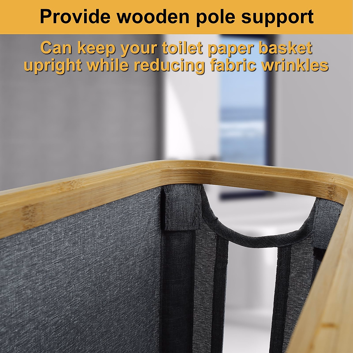 Toilet Paper Storage Basket Large Capacity Toilet Paper Basket with Lid Holds up to 12 Toilet Paper Roll Lightweight Toilet Paper Holder with Storage Side Window Foldable Toilet Paper Bin for Home