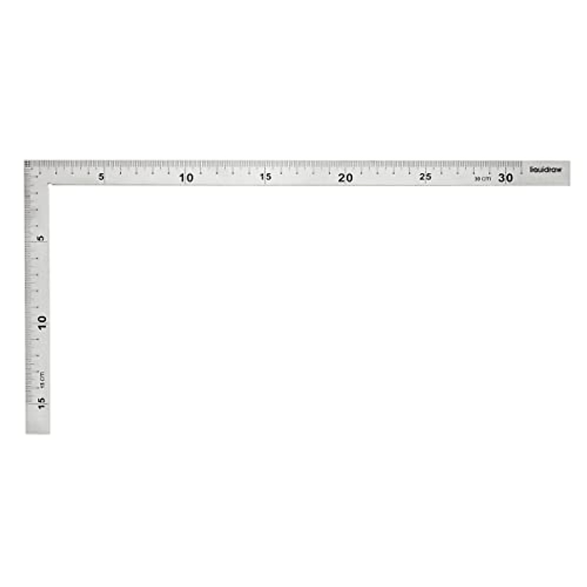 Liquidraw 150 x 300 mm Stainless Steel L Shape Square Ruler Double Sided Right Angle Metal Ruler for Cutting Sewing with Metric & Imperial Measuring for Engineers & Architects