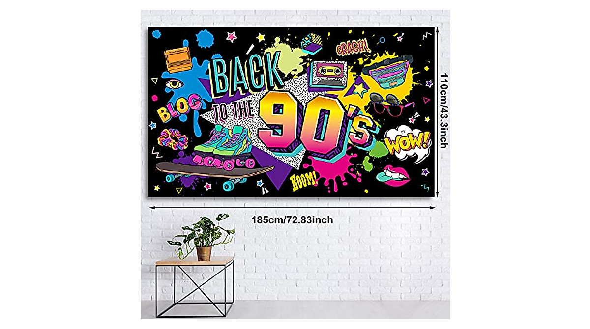 Irenare 90s Backdrop for Themed Parties & Photography