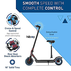 Hiboy S2 Pro Electric Scooter, 500W Motor, 10" Solid Tires, 25 Miles Range, 19 Mph Folding Commuter Electric Scooter for Adults