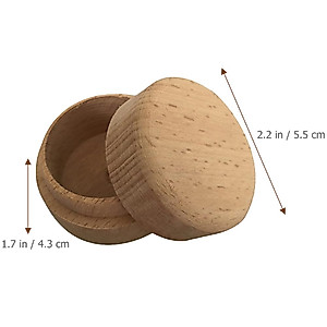 Small Boxes 3pcs Round Wooden Ring Boxes with Lid Small Earring Display Box Wooden Keepsake Box for Jewelry Earrings Necklace Proposal Engagement Birthday Wedding Ring Box