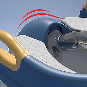 Kids Potty Training Toilet Seat, 2 Colors, Folding Step Stool Prevent Slipping Soft Silicone PU Baby Toilet Potty Seat (Yellow Blue)