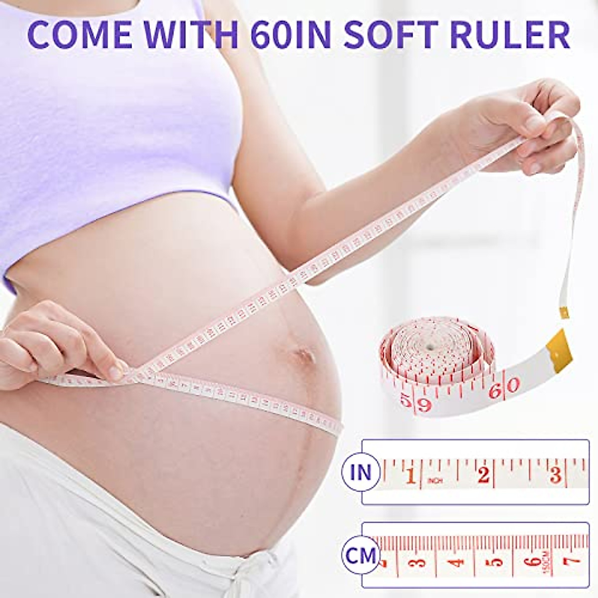 Nipple Ruler, Nipple Ruler for Flange Sizing & Breast Pump Size - New Mothers Must Haves, Soft Silicone Circle Templates Nipple Measurement Tool with Holes & Millimeter Scale for Flange Size Measure