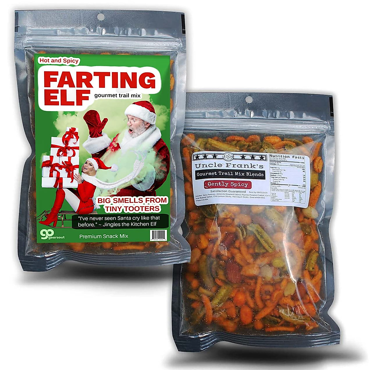 Farting Elf Gourmet Trail Mix - Christmas Gag Gifts Adults Funny Secret Santa Gifts for Adults Mens Food Gift, Elf Gifts for Men Christmas Wish
