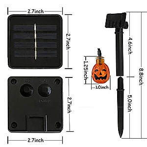 SEMILITS Solar String Lights Outdoor 30LED Yard Decorations with 3D Pumpkin Garden Decor for Halloween Christmas Lights