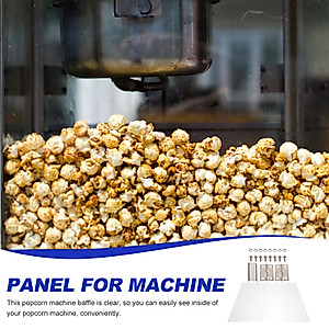 ABOOFAN Commercial Popcorn Machine Door Panel, PVC Thicken Popcorn Popper Machine Panel Replacement for Popcorn Machine Parts 28.6 * 21.5cm