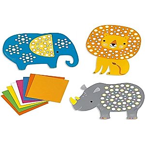 DJECO Soft Jungle Foam Sticker Mosaic Collage
